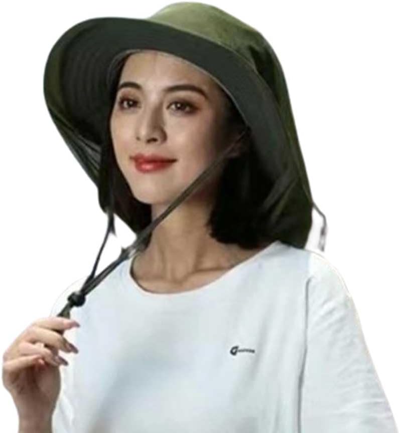 Amazon | [naokao] レディース ガーデニング 帽子 メンズ ツバ広 メッシュ付 視界良好 虫除けハット UVカット 日よけ ...