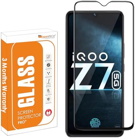 OpenTech Tempered Glass Screen Protector Compatible For Iqoo Z7 5G / Iqoo Z7S 5G / Vivo Y100 ...
