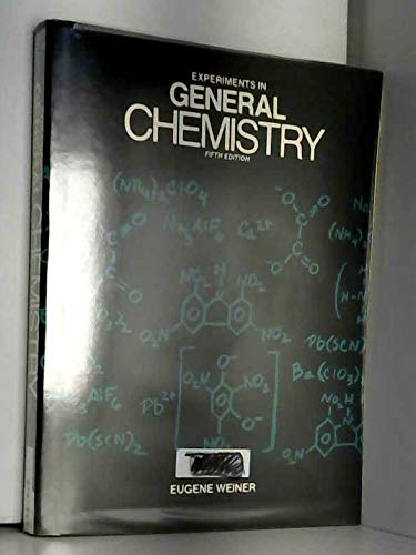 Amazon.com: Experiments in General Chemistry: 9780155258976: Weiner ...