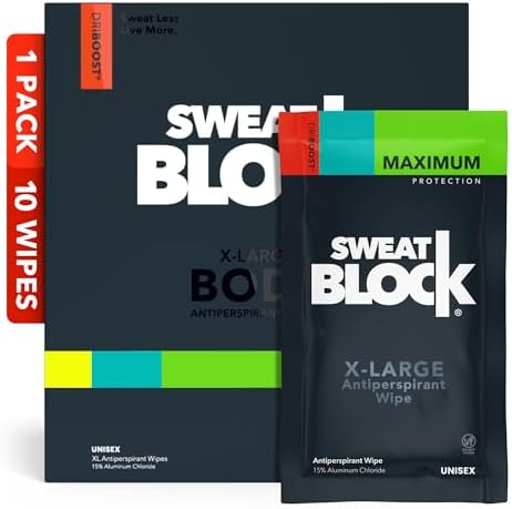 Amazon.com : SweatBlock Antiperspirant Body Wipes for Men & Women ...