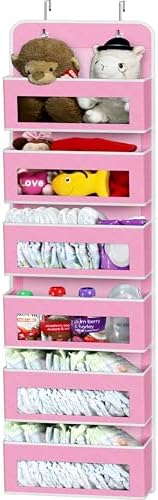 Amazon.com: Simple Houseware 6 Clear Window Pocket Over Closet Door ...