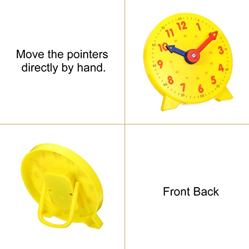 PATIKIL 4 inch Teaching Clock, Learn Clock Learning Tell Time Analog ...