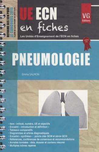 Amazon.com: UE ECN EN FICHES PNEUMOLOGIE: 9782818310854: SALMON, EMMA ...