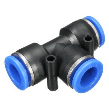 Generic Pneumatic Compressed Tee Fittings Hose Tube Push Nylon for ...