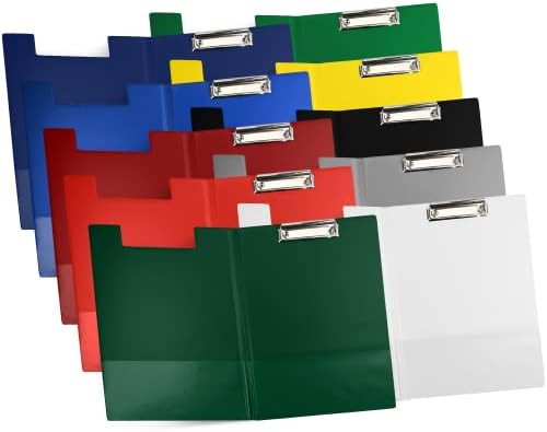 Netuno 10 Pieces A4 Clip Folders Assorted Colors with Iron on Clip ...
