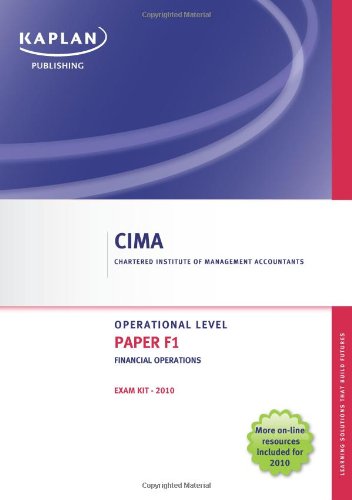 Paper F1 Financial Operations - Exam Kit: CIMA: 9781847109057: Amazon ...