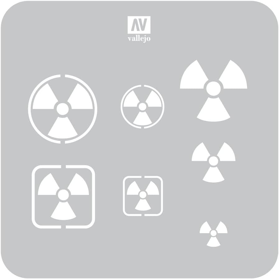 Amazon.com: Vallejo Stencils ST-SF005 Radioactivity Signs : Tools ...