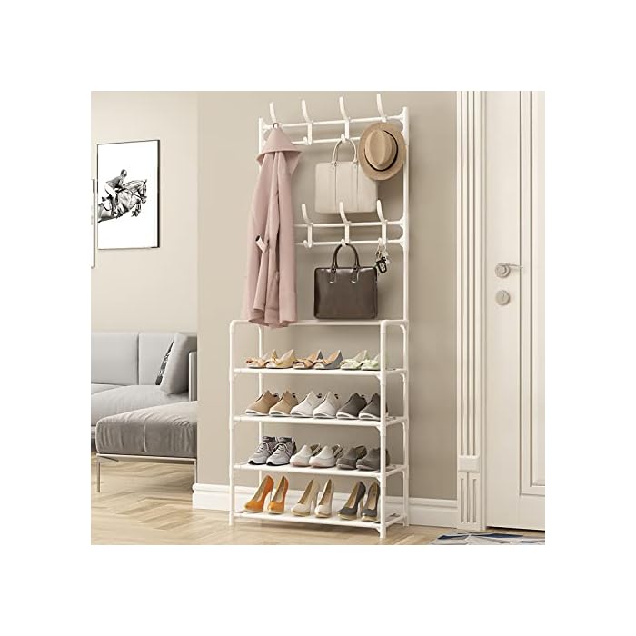 Buy Hall Tree with Shelves Shoe Rack Umbrella Holder Coat Rack Living ...