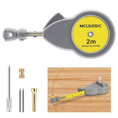 WIOR 2M/6FT Rotape Tape Measure Compass, Retractable Circle Drawing ...