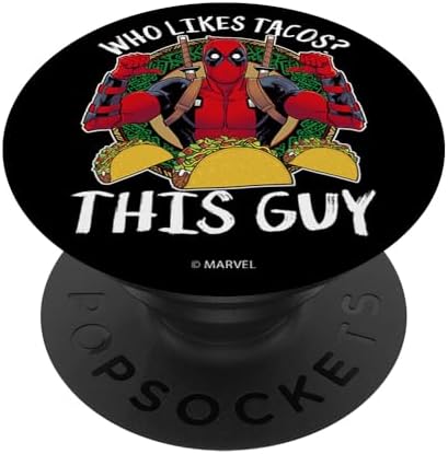 Amazon.com: Marvel Deadpool Who Likes Tacos? This Guy Thumbs PopSockets ...