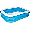 BESTWAY BLUE RECTANGLE INFLATABLE PADDLING POOL (106 x 69 x 20) BW54006 ...