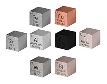 AXILA Metal Cube, Element Block Sample, 8 Kinds of Metal Sample Set ...