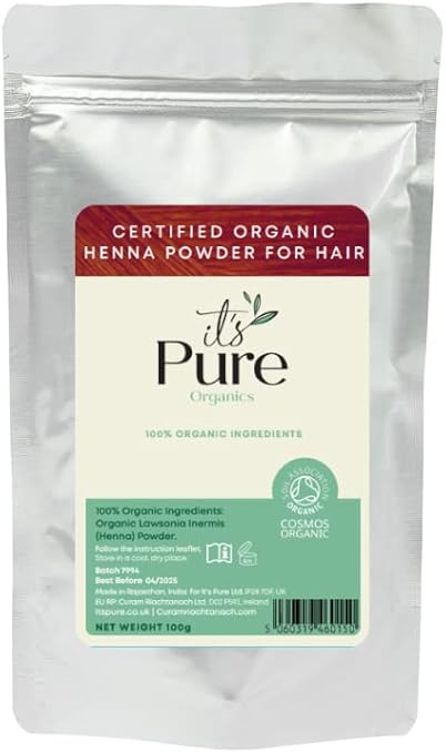Certified Organic Pure Henna Powder 100g : Amazon.co.uk: Beauty