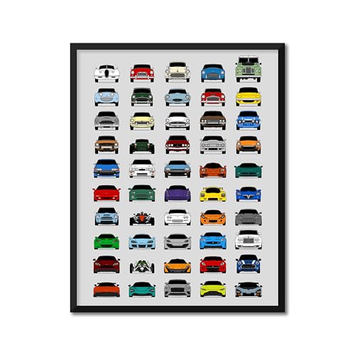 Amazon.com: Custom Car Posters History of British Car Poster - Print ...
