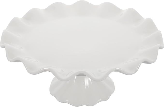 Amazon.com: Zerodeko Ceramic Cake Stand, White Porcelain Cake Stand ...