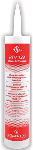 Amazon | Momentive rtv133 RTVシリコンOneパーツ粘着、ブラック、10.1オンスカートリッジ | シーラー