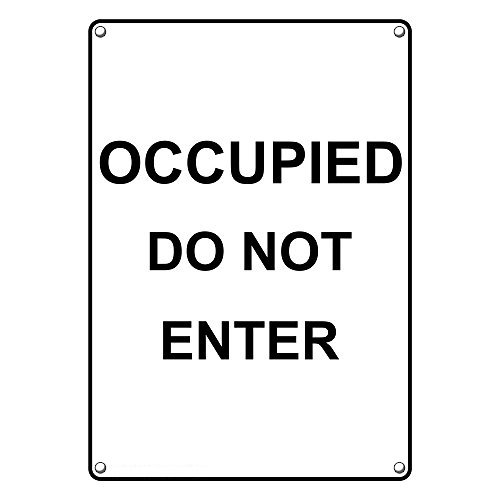 Amazon.com: Weatherproof Plastic Vertical Occupied Do Not Enter Sign ...