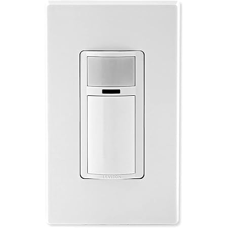 Leviton DOS02-LW Decora Motion Sensor In-Wall Switch, Auto-On, 2A ...