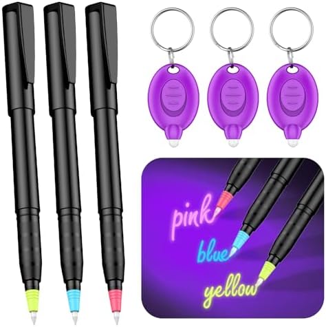 Amazon.com: KERRT Invisible Ink Pen with UV Light Secret Message Pen ...