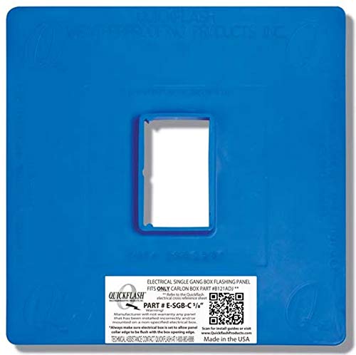 Quickflash E-SGB-C 5/8 Single Gang Box Flashing Panel 5/8": Amazon.com ...