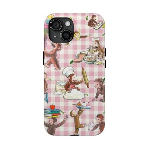 Amazon.com: Adorable Caro Curious Monkey Phone case for iPhone 16 15 14 ...