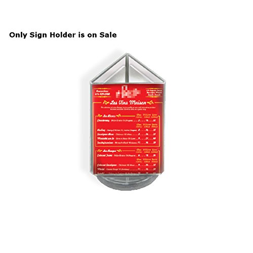 Amazon.com: Acrylic Clear 3 Sided Sign Holder 4W x 6H Inches with Black ...