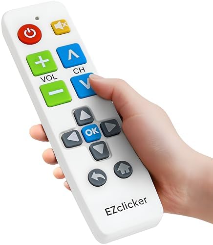 Amazon.com: EZclicker Big Button Universal TV Remote (White) Simple ...