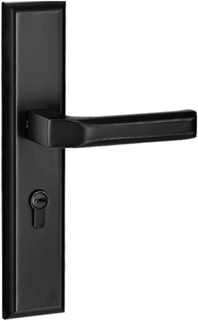 Black Simple Indoor Bedroom Door Lock Silent Wooden Door Lock Solid ...