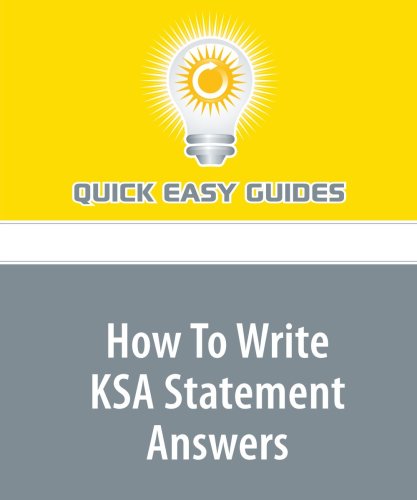 How To Write KSA Statement Answers: unknown author: 9781606806227 ...