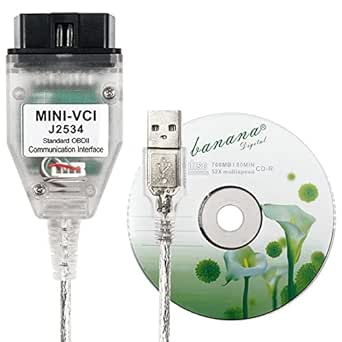 Caffney V17 J2534 Mini VCI Cable Compatible with Toyota Lexus Scion ...