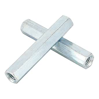2pcs M8 x 66mm Long Rod Nuts, Hex Coupling Nut Female Thread Straight ...