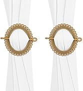 Amazon.com: Mewutal 2 Pack Gold Curtain Tiebacks Square Curtain ...