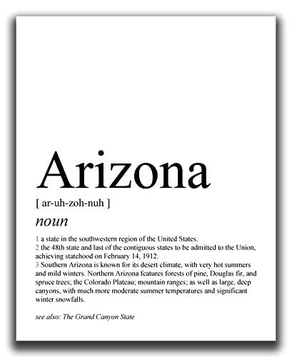 Amazon.com: Arizona Wall Decor - 8x10" UNFRAMED Print - Definition Of ...