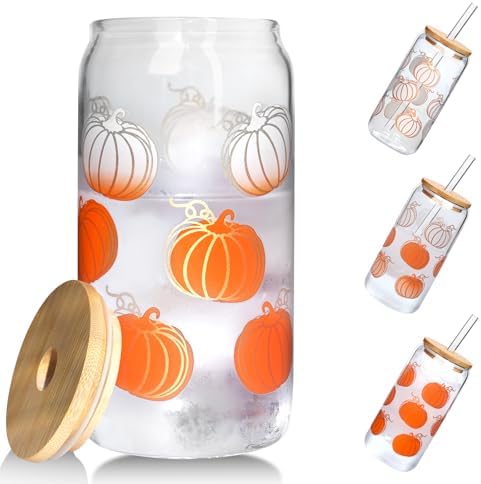 Amazon.com: ANOTION Fall Glass Cups - Fall Gnomes Fall Coffee Mug Cute ...