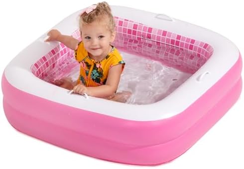 Amazon.com: Kiddie Pool Baby Pool Inflatable Pool with 50 Pcs Balls ...