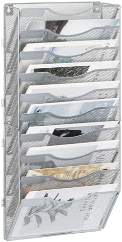 Amazon.com : EasyPAG Mesh Wall File Holder Assemble Office Hanging File ...