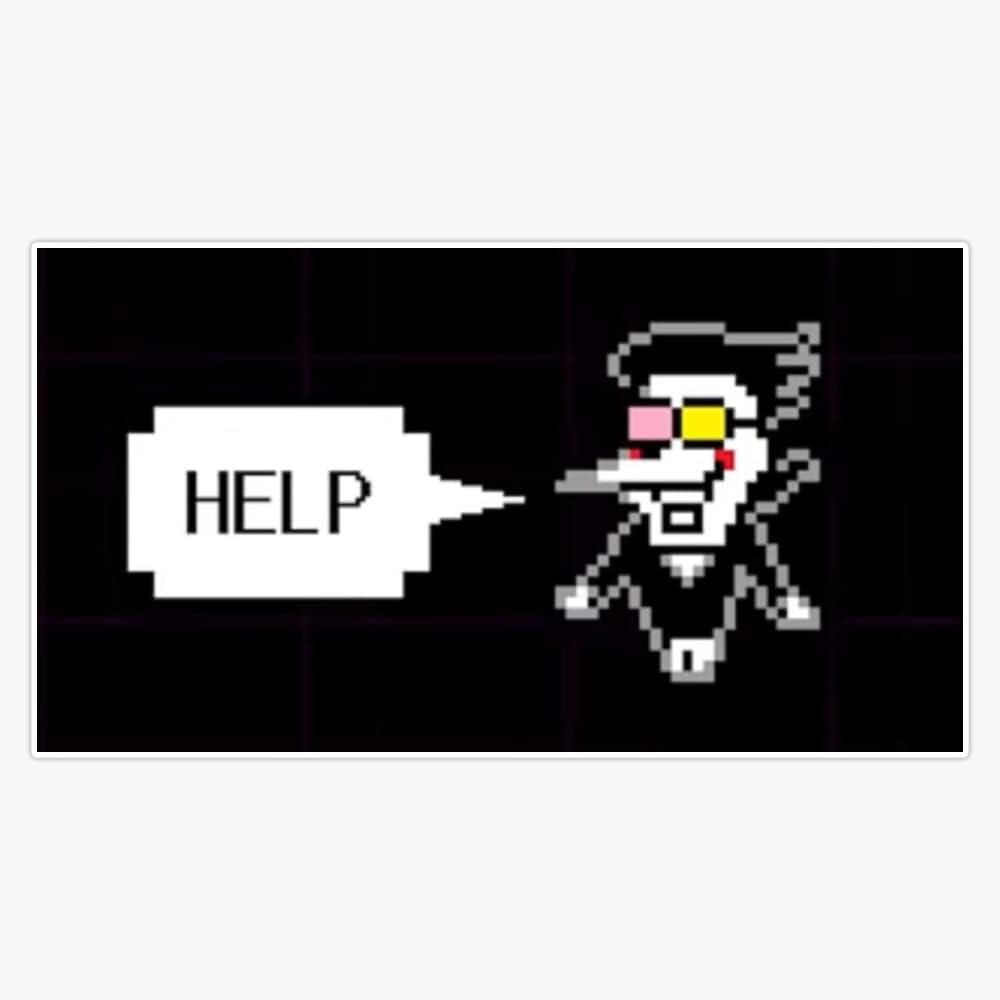 Amazon.com: Set of 3 - Spamton - Help - Sticker Decal Graphic - Durable ...