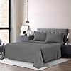 Amazon.com: MOONLIGHT20015 Grey Queen Sheet Set - 4 Pcs Luxury Queen ...