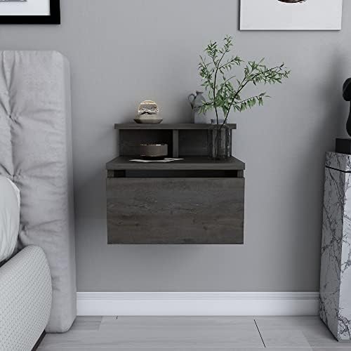 Amazon.com: Bosfori Alice Floating Nightstand, Wall-Mounted Nightstand ...