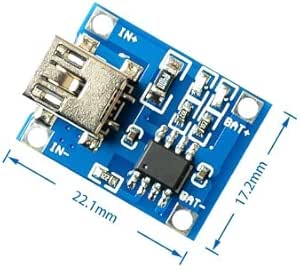 Micro USB 5V 1A 18650 TP4056 Lithium Battery Charger Module Charging Board with Protection Dual ...