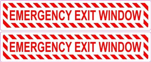 Amazon.com: StickerTalk Emergency Exit Window Stickers, 1 Sheet of 2 ...