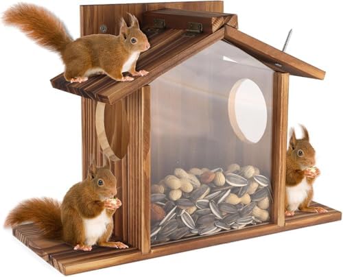 Squirrel Feeder, Squirrel Feeder House for Garden, Large Capacity ...