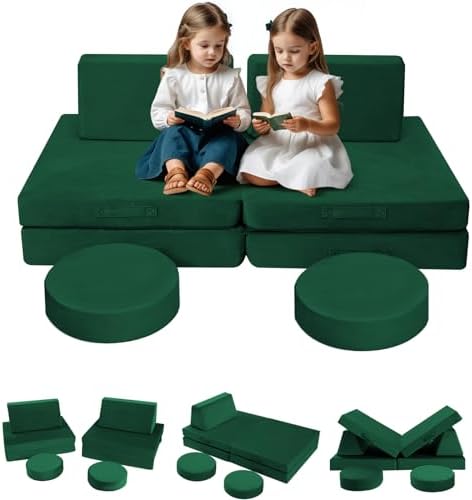 Amazon.com: Wanmwill Modular Couch Kids，3PCS Modular Kids Play Couch ...