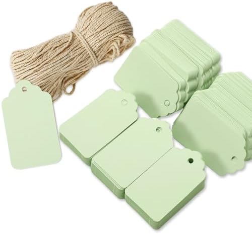 Amazon.com: Whaline 500Pcs Sage Green Gift Tags Green Paper Tags Blank ...