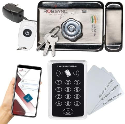 ROBSYNC Metal Sync Secure-Door Lock with RFID Card Tapping System for ...