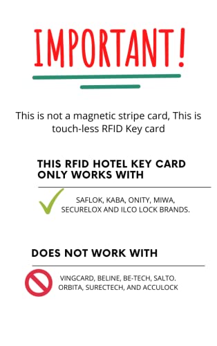 Generic RFID Key Cards, 200 Pieces, Blue, 13.56MHz, Compatible with ...