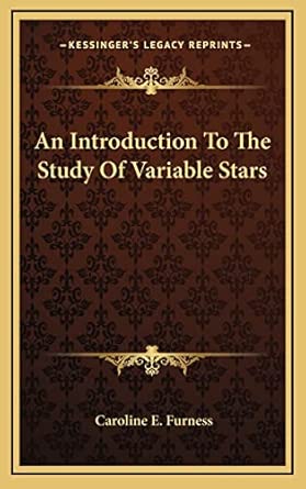 Amazon.com: An Introduction To The Study Of Variable Stars ...