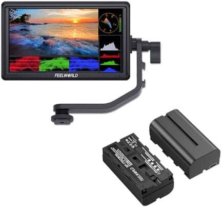 Amazon.com: FEELWORLD FW568 Camera Monitor with 2 x F550 2200mAh ...