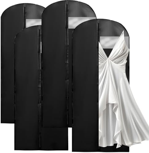 4 Pack Garment Bags for Dresses, Clothes Covers Protector Bags 70 ...