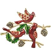 Amazon.com: Gyn&Joy Women's Aqua Blue Austrian Crystal Snowflake Brooch ...